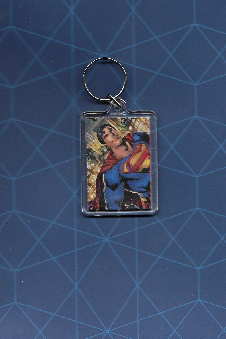 DC Comics Superman Plastic Keychain - Etsy Canada