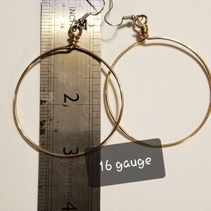 Bronze wire hoops coppery gold color hoops large bronze wire | Etsy