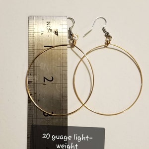 Bronze wire hoops coppery gold color hoops large bronze wire | Etsy