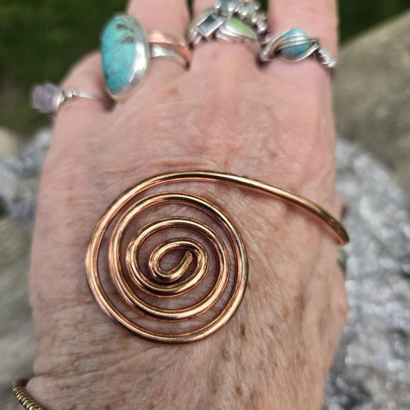 Copper Spiral Cuffs - Etsy