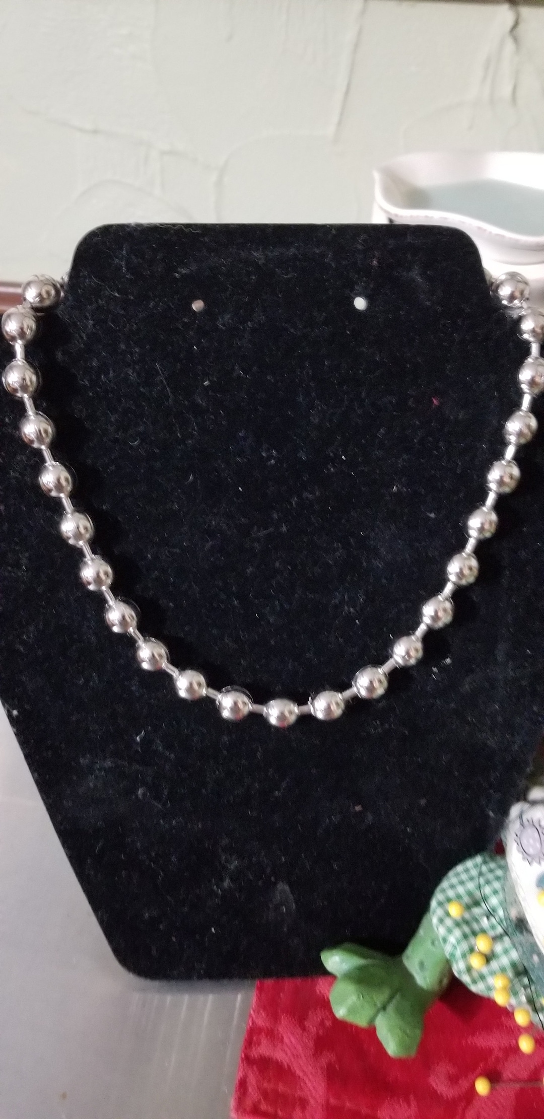 German Silver Steel Ball Chain, Large Ball Chain, Silver Ball Chain ...