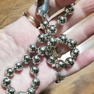 German Silver Steel Ball Chain, Large Ball Chain, Silver Ball Chain ...