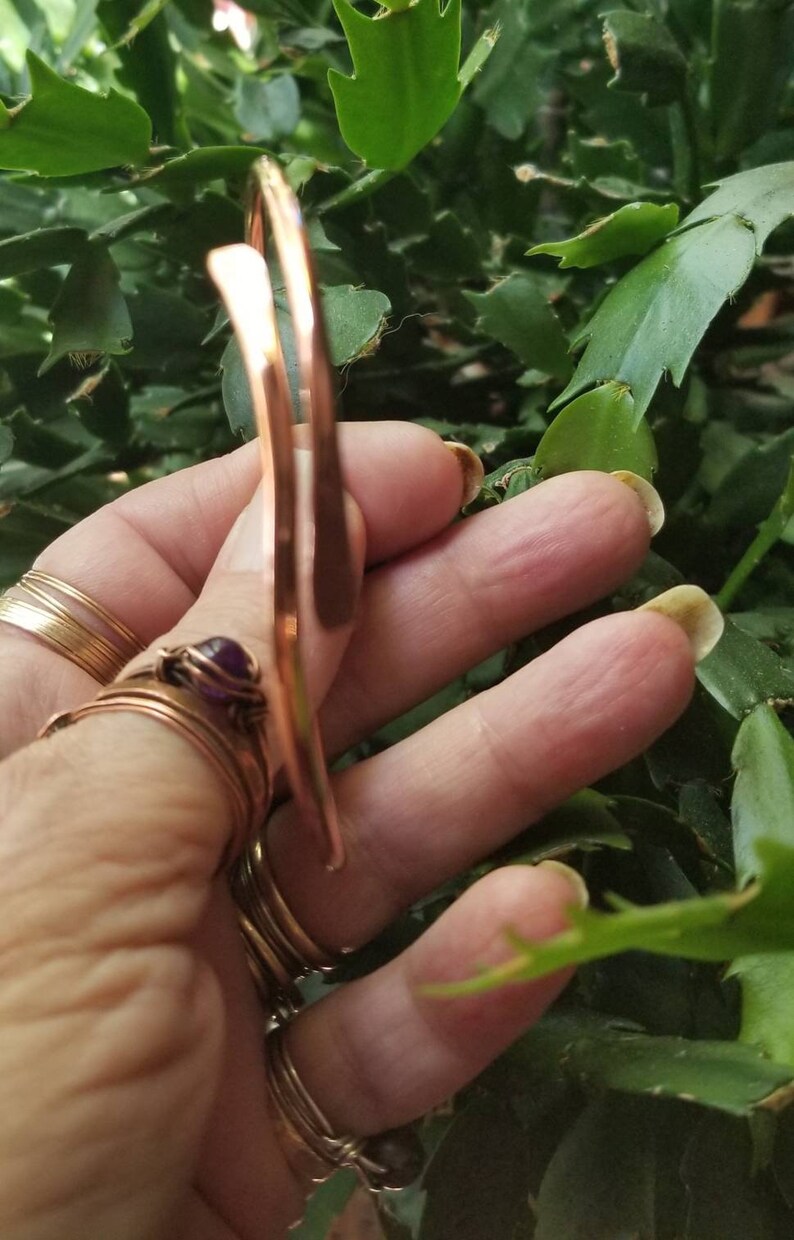 Copper Wire Overlap Bangle. Copper Bangle Ten Gauge Wire - Etsy