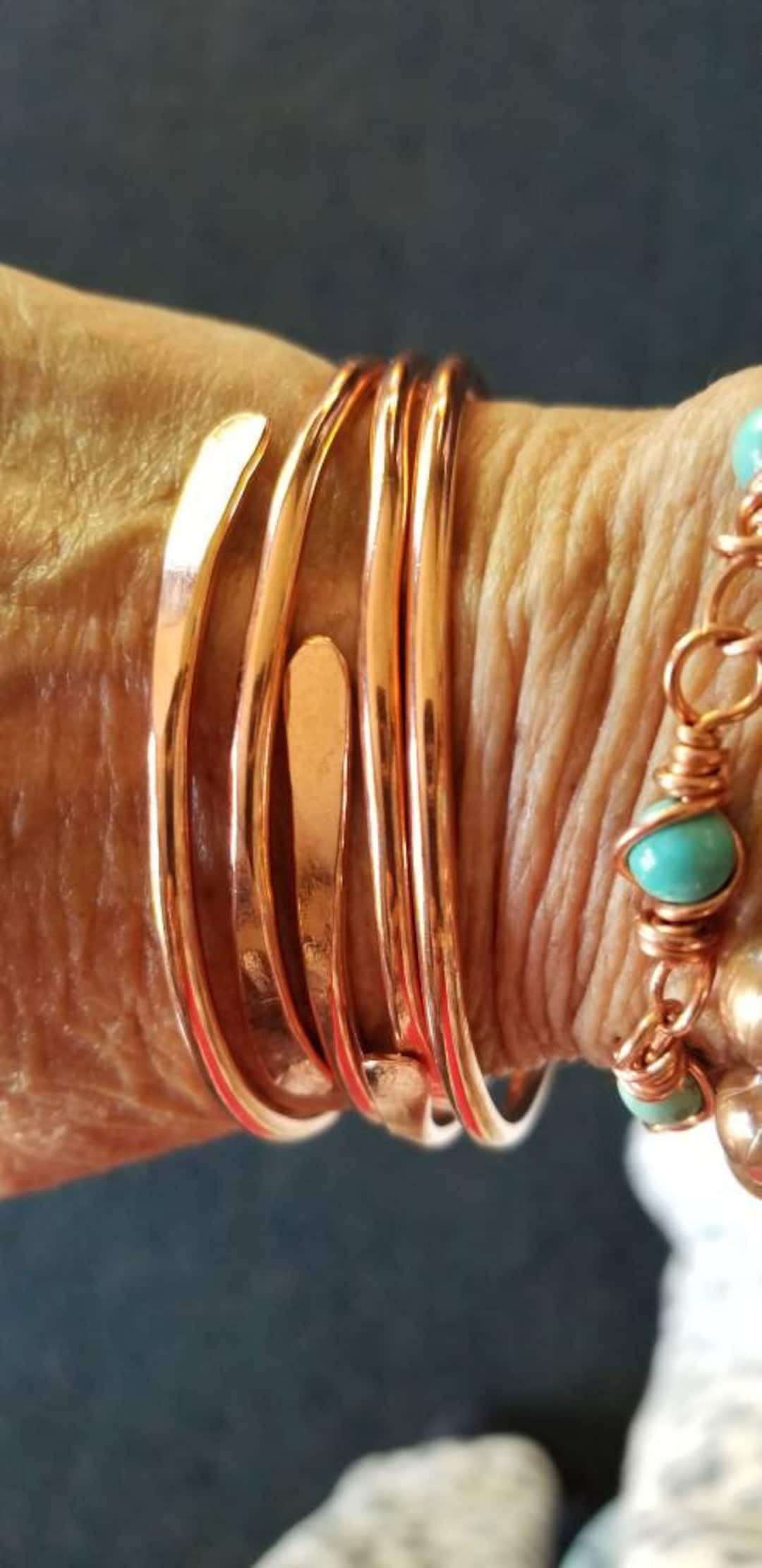 Copper Bangle Bracelets, Eight Gauge Cooper, Copper Bracelets, Overlap ...