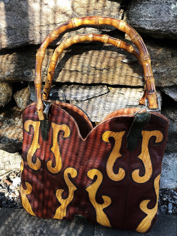 Leather Cowgirl Boot Bag | Etsy