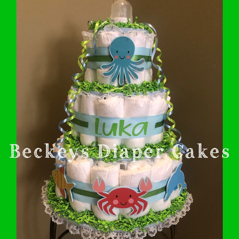 Beach Diaper Cake - Etsy