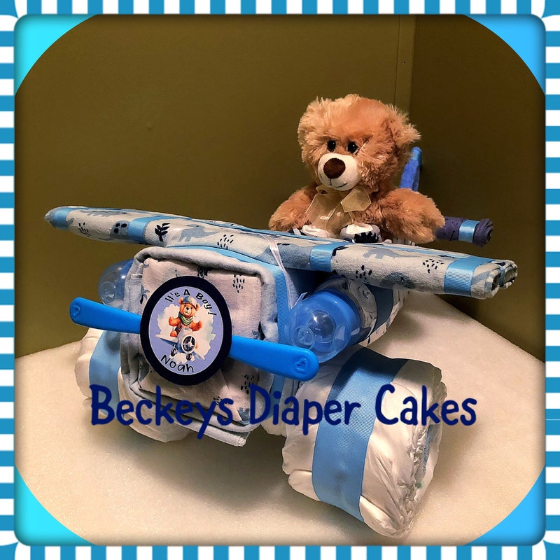 Airplane Diaper Cake - Etsy