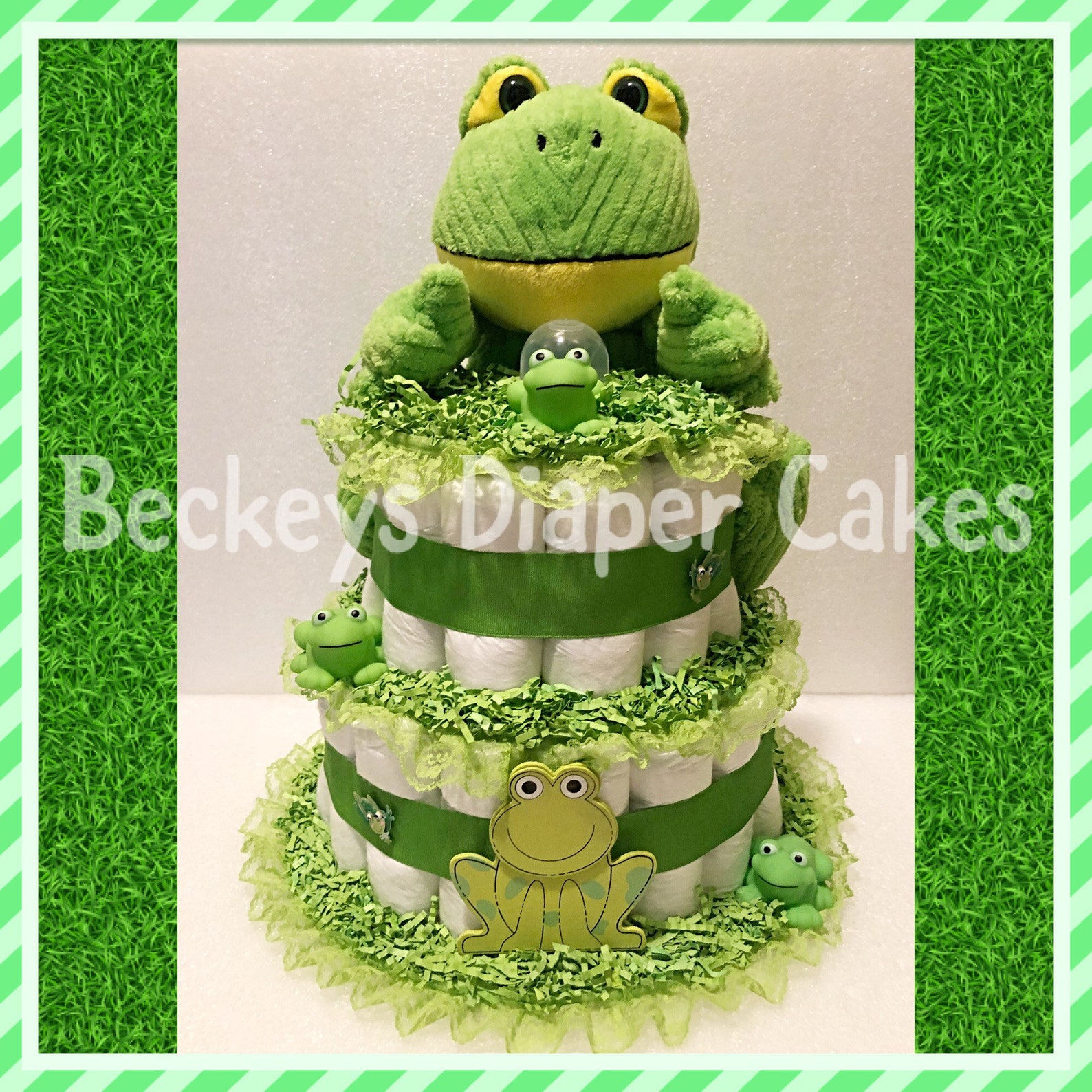 Frog Diaper Cake Diaper Cake Boy Diaper Cake Girl Diaper - Etsy
