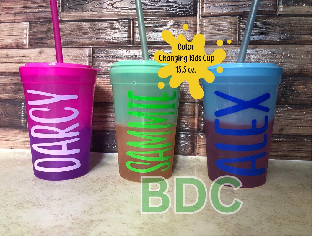 Color Changing Kids Cups Personalized - Color Changing Cup - Children's ...