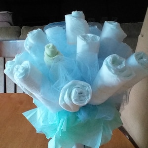 Diaper Vase Bouquet - Diaper Cake - Boy Diaper Cake - Girl Diaper Cake ...