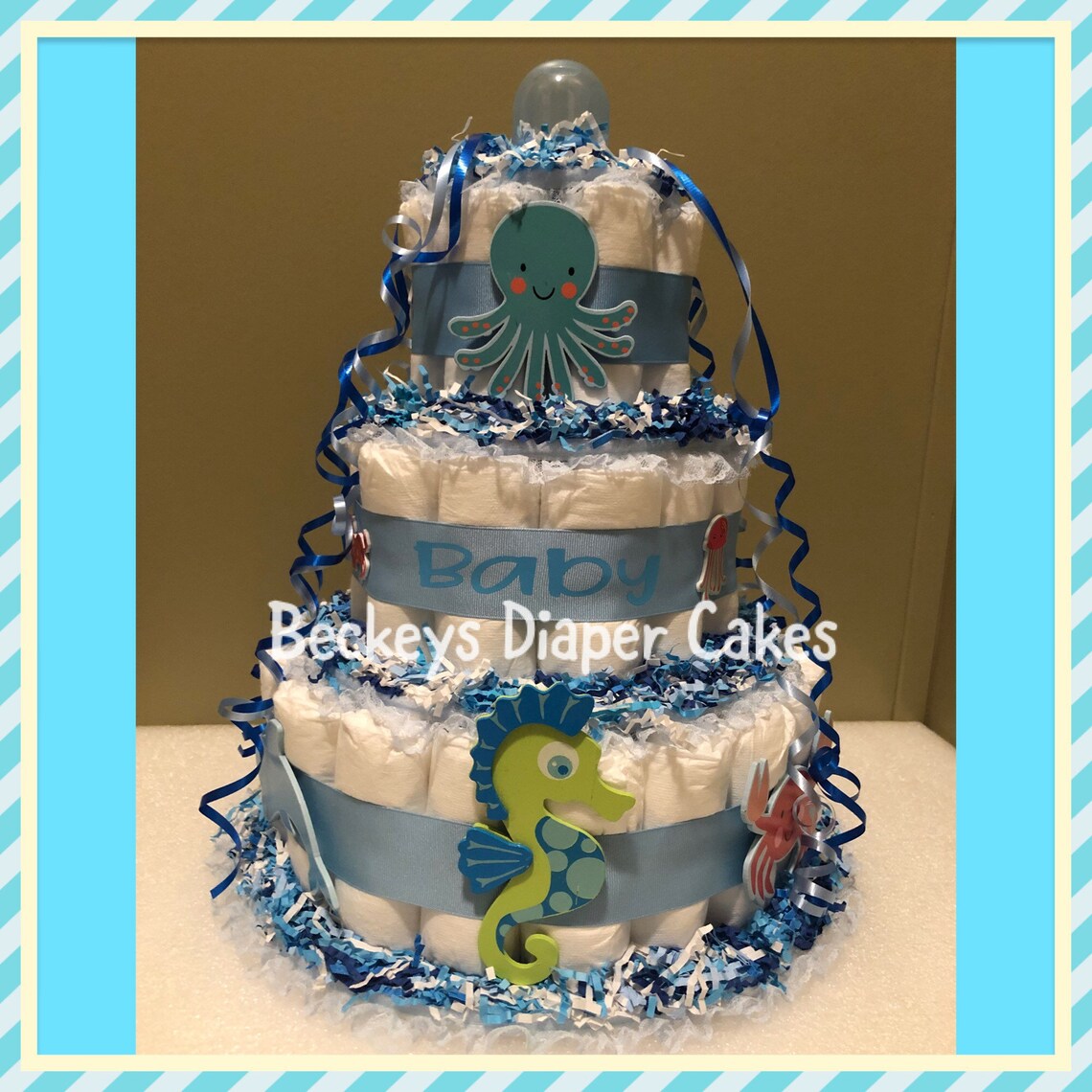Under the Sea Diaper Cake Diaper Cake Boy Diaper Cake - Etsy