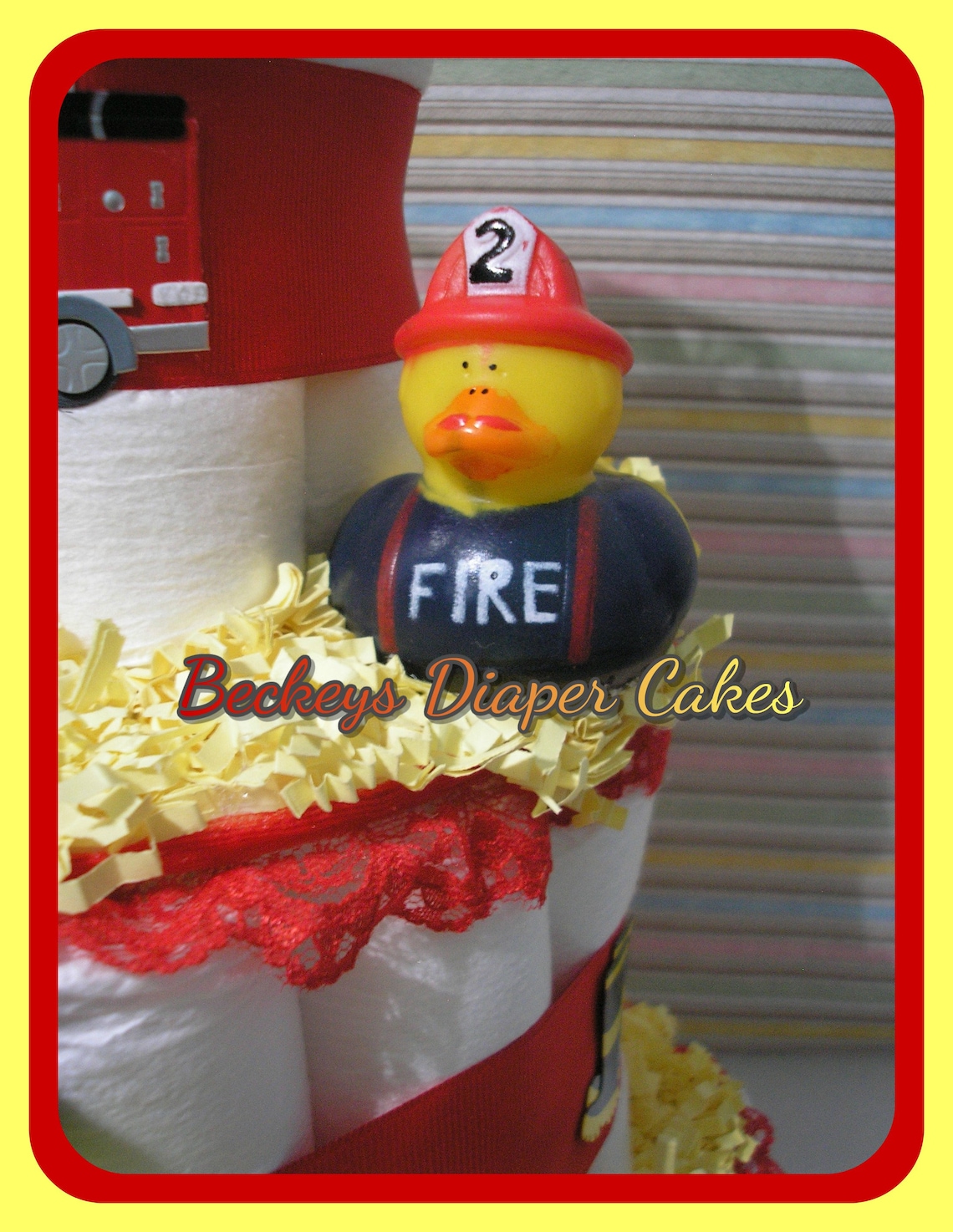 Fireman Diaper Cake - Diaper Cake - Boy Diaper Cake - Girl Diaper Cake ...