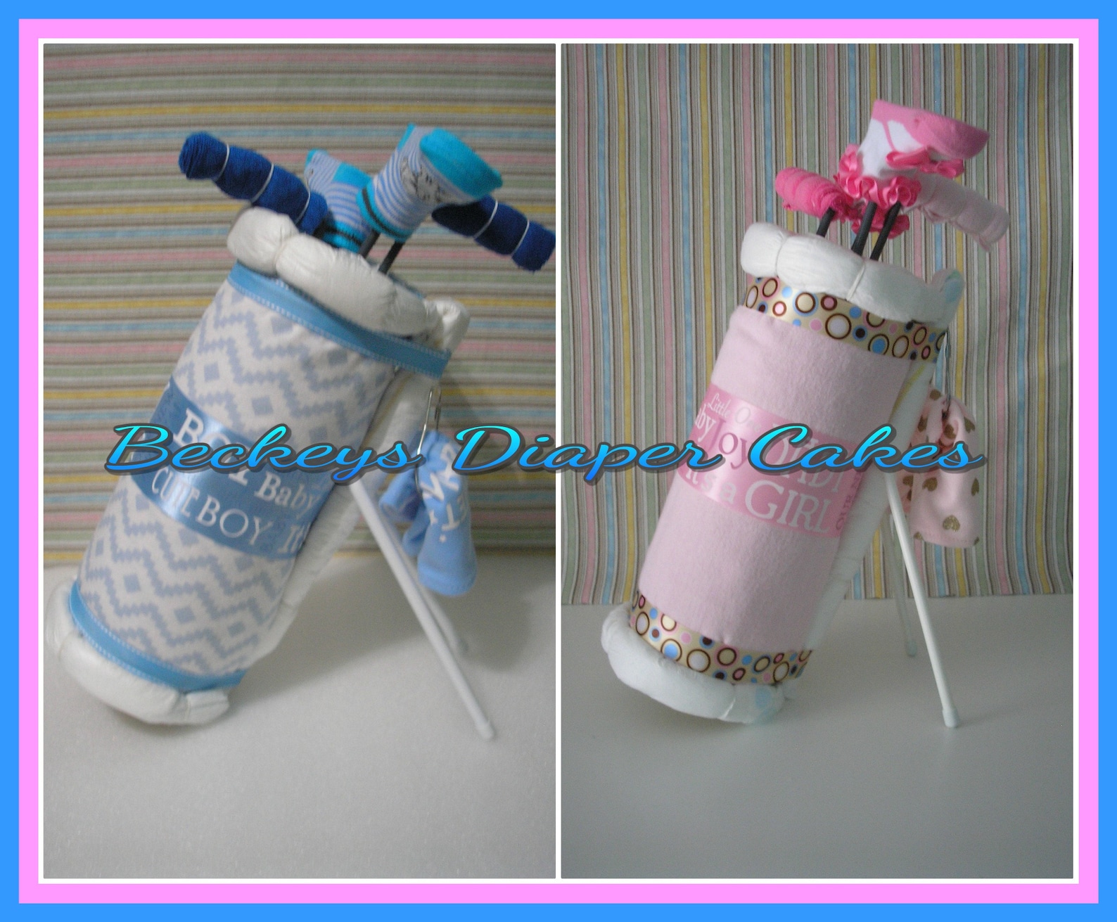 Golf Bag Diaper Cake Diaper Cake Boy Diaper Cake Girl Diaper Cake Baby ...