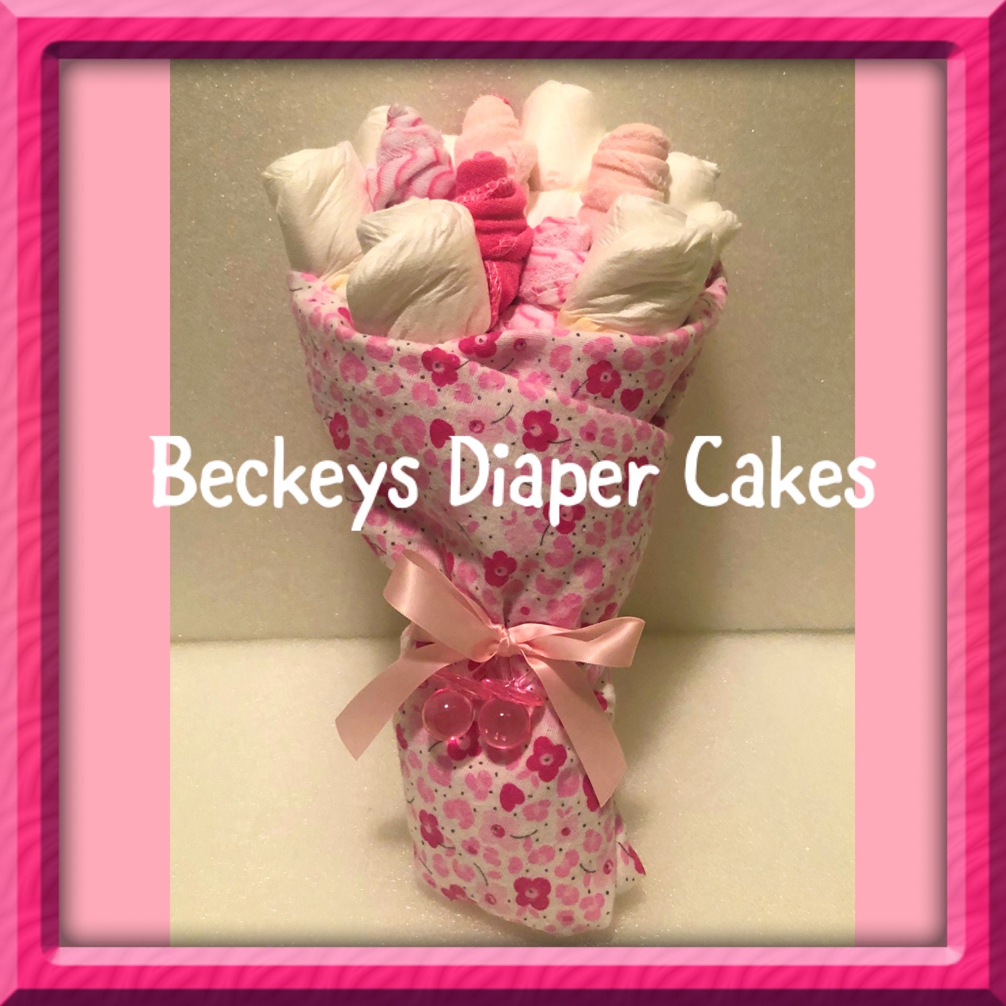Baby Shower Gift Baskets Baby Diaper Cake Gift Set - 60 Size 1 ...