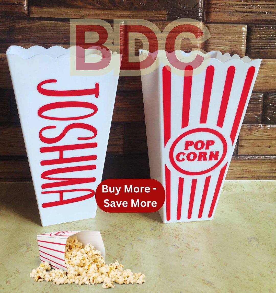 Personalized Popcorn Bucket Reusable - Personalized Popcorn Tub ...
