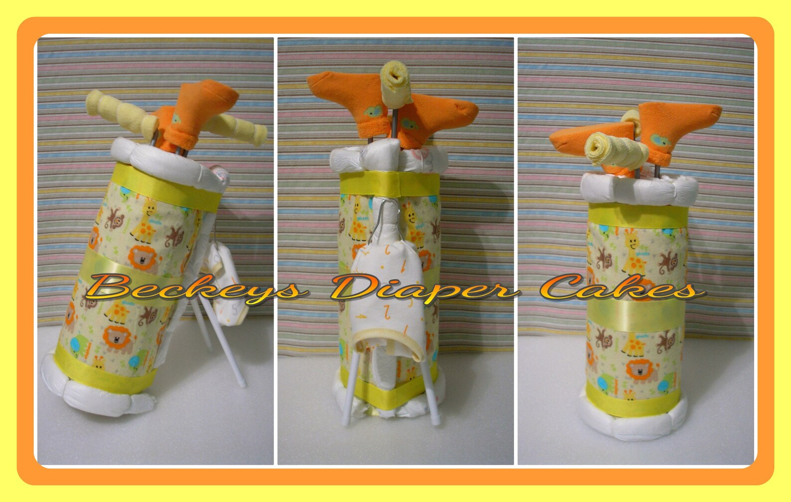 Golf Bag Diaper Cake Diaper Cake Boy Diaper Cake Girl Diaper Cake Baby ...