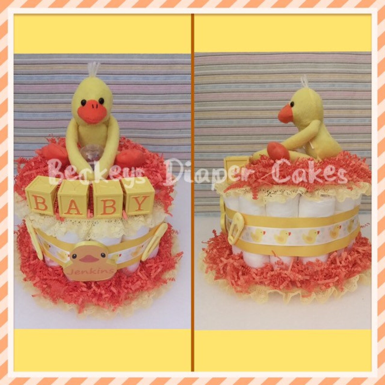 Duckies Diaper Cake Ducky Diaper Cake Duck Diaper Cake - Etsy