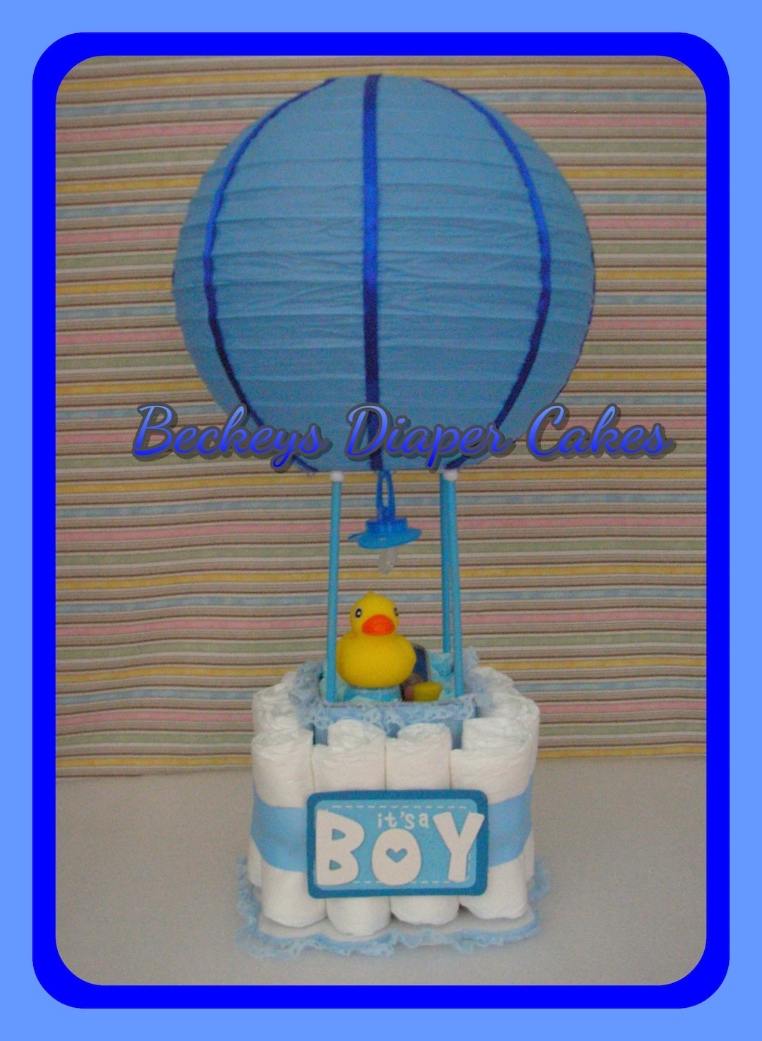 Hot Air Balloon Diaper Cake Diaper Cake Boy Diaper Cake Girl Diaper ...