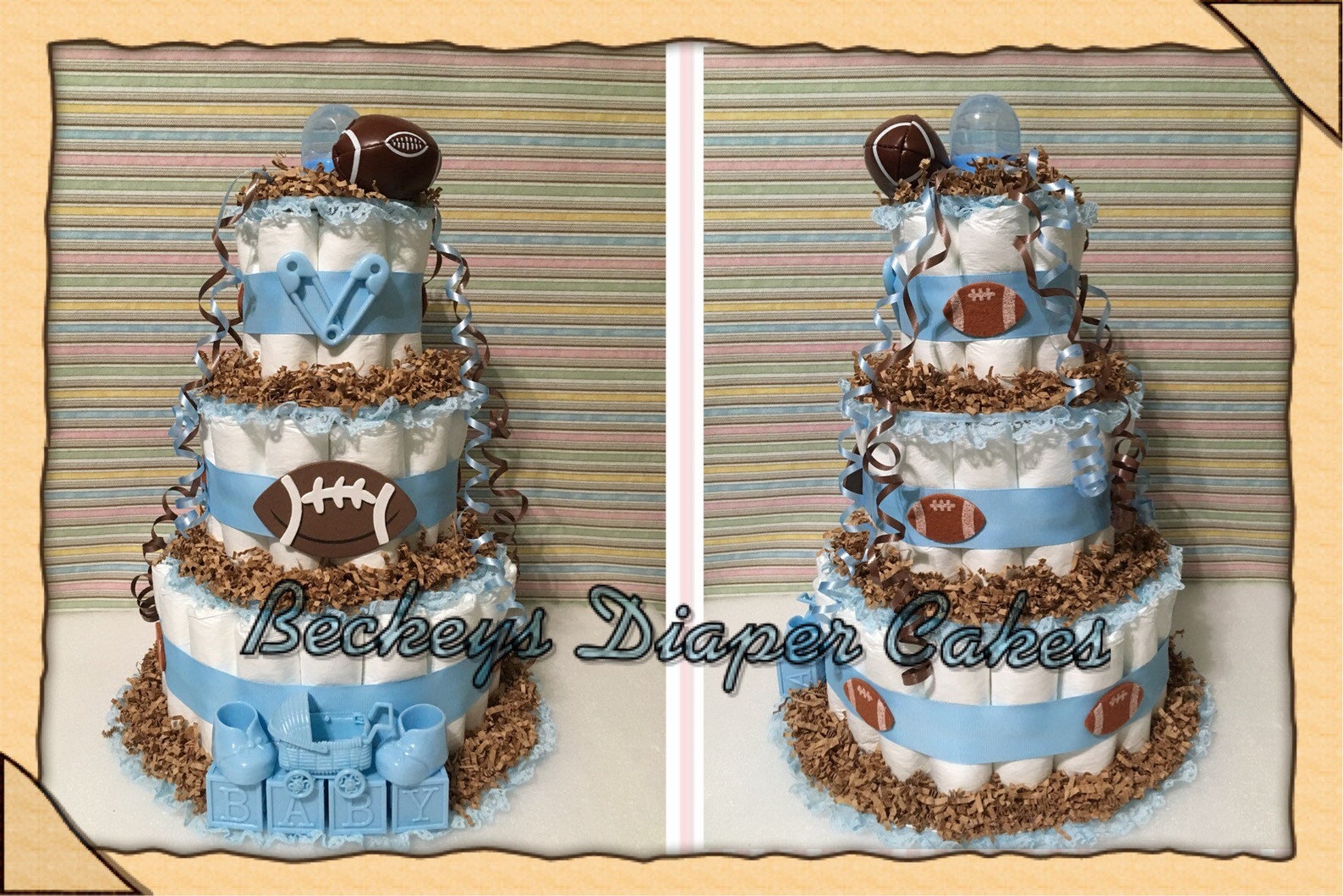 Basketball Diaper Cake: Sports Baby Shower Centerpiece - Etsy