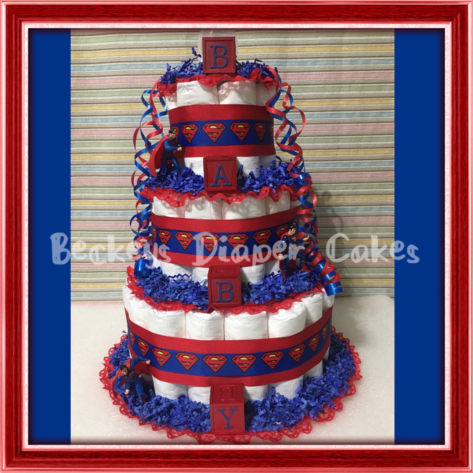 Superhero Diaper Cake - Diaper Cake - Boy Diaper Cake - Girl Diaper ...