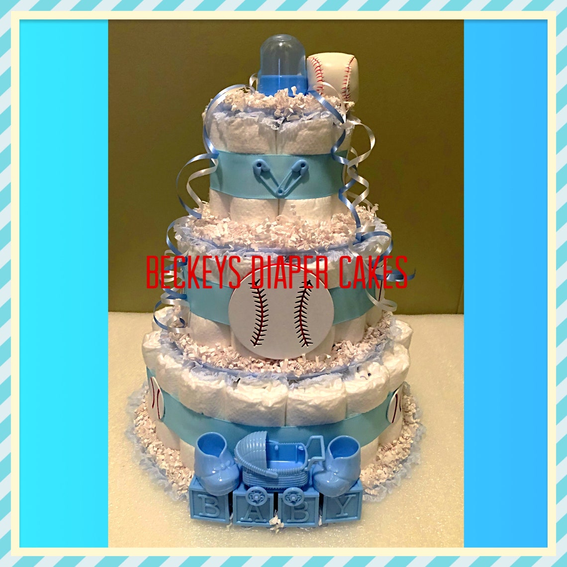 Basketball Diaper Cake: Sports Baby Shower Centerpiece - Etsy