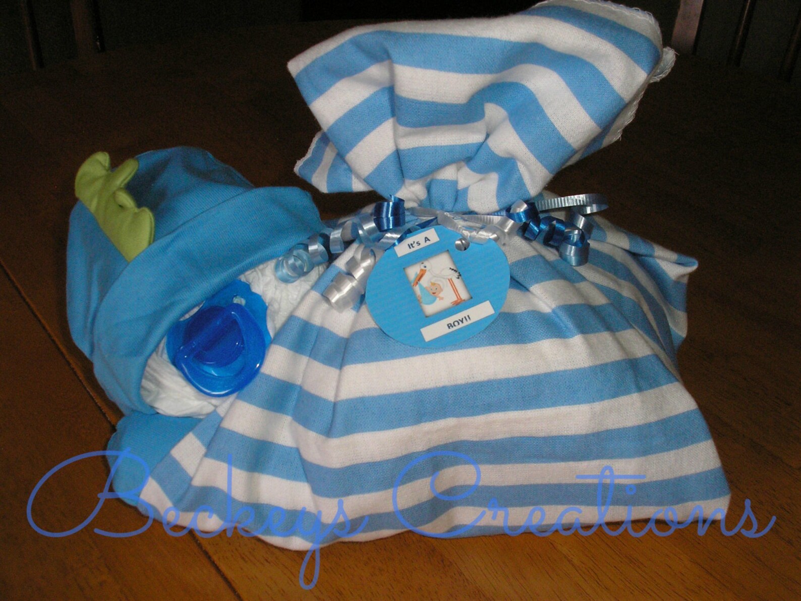 Bundle of Joy - Diaper Bundle - Stork Bundle - Diaper Cake - Boy Diaper ...