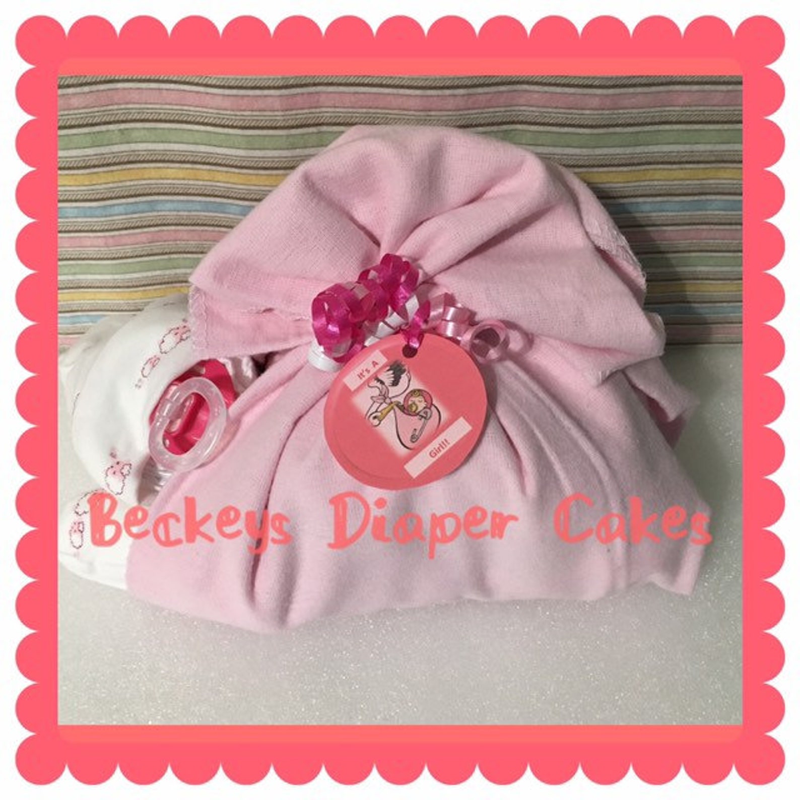 Bundle of Joy - Diaper Bundle - Stork Bundle - Diaper Cake - Boy Diaper ...