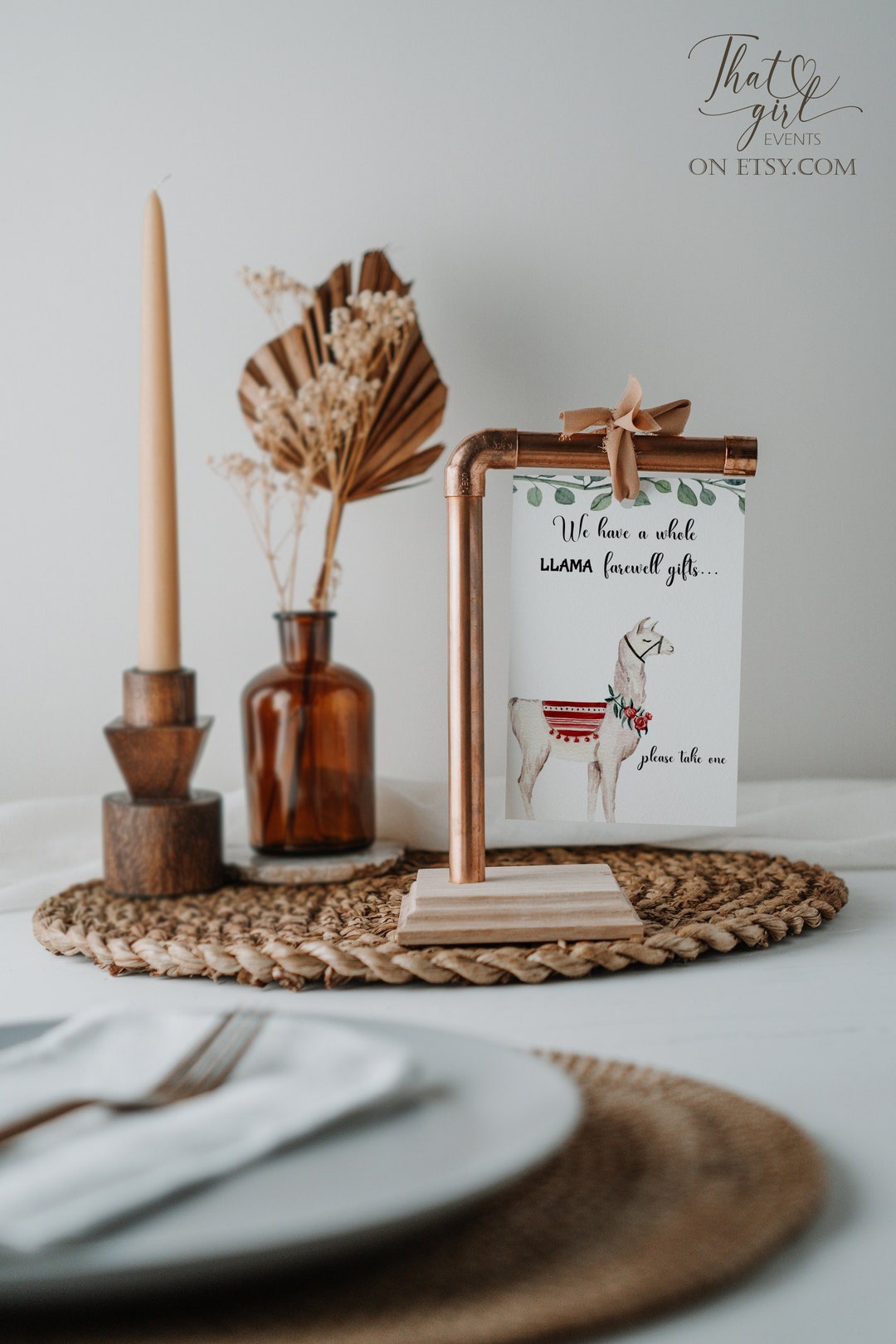 CANTUA Peru Favor Template, Llama Wedding Favor Sign, Colourful Alpaca Please Take A Favour DIY ...