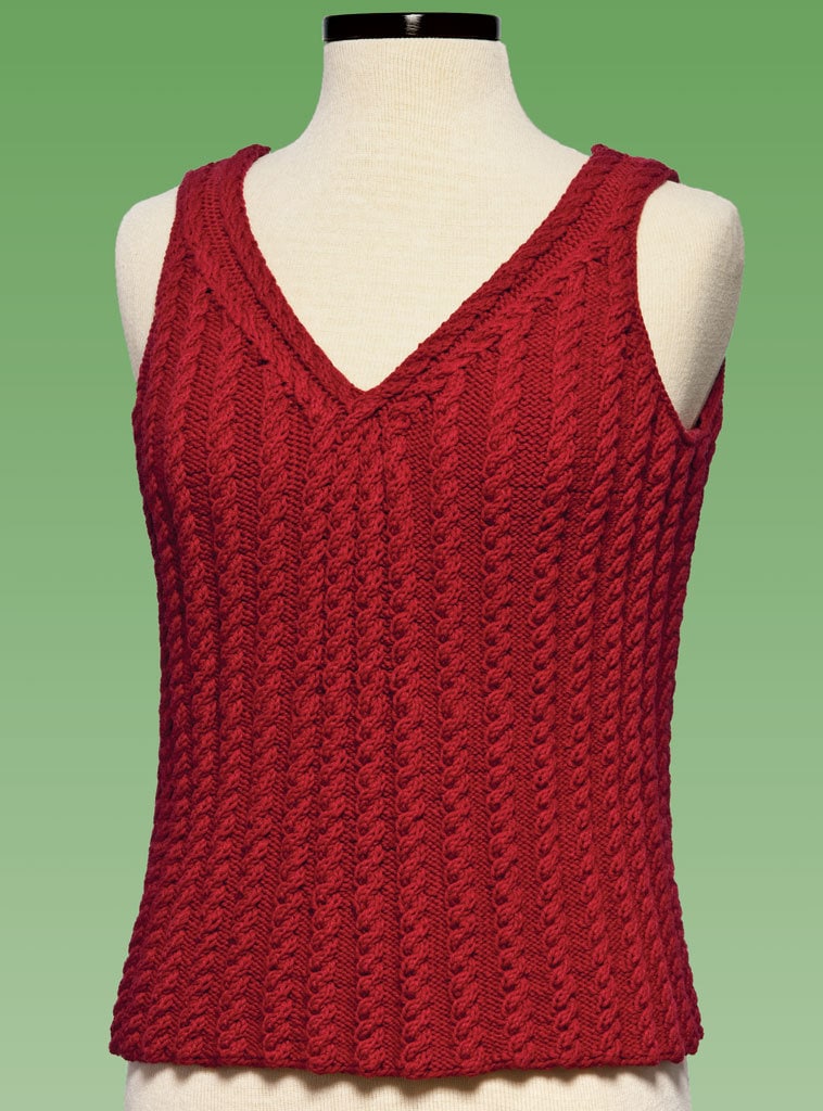 PDF Knitting Pattern Cable Tank Top #177 - Etsy