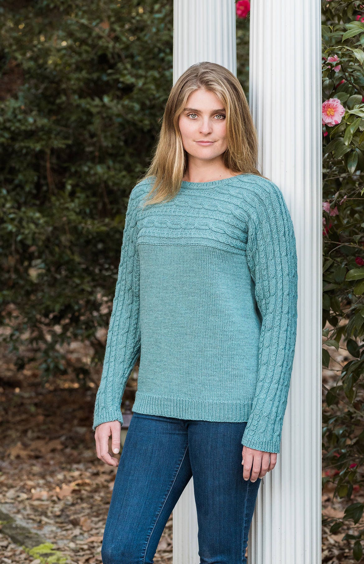 PDF Knitting Pattern Sideways Cabled Yoke Pullover #192 - Etsy