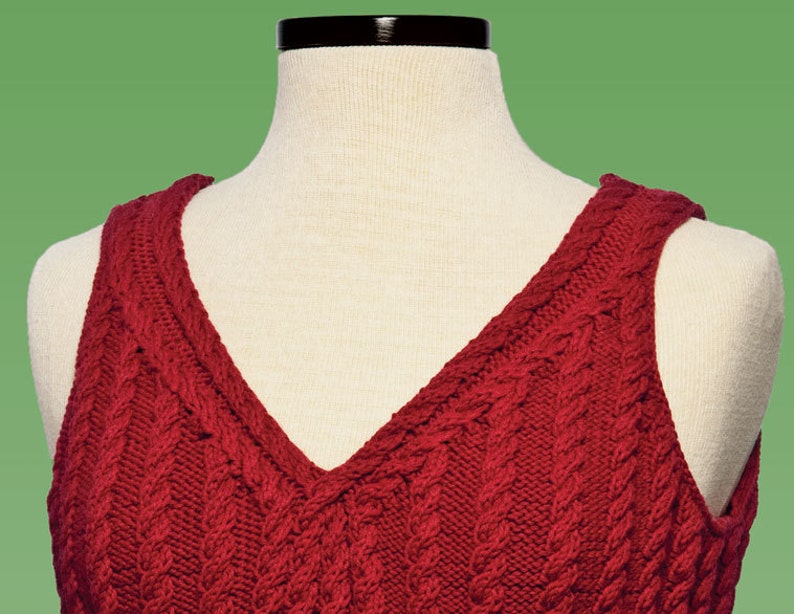 PDF Knitting Pattern Cable Tank Top #177 - Etsy