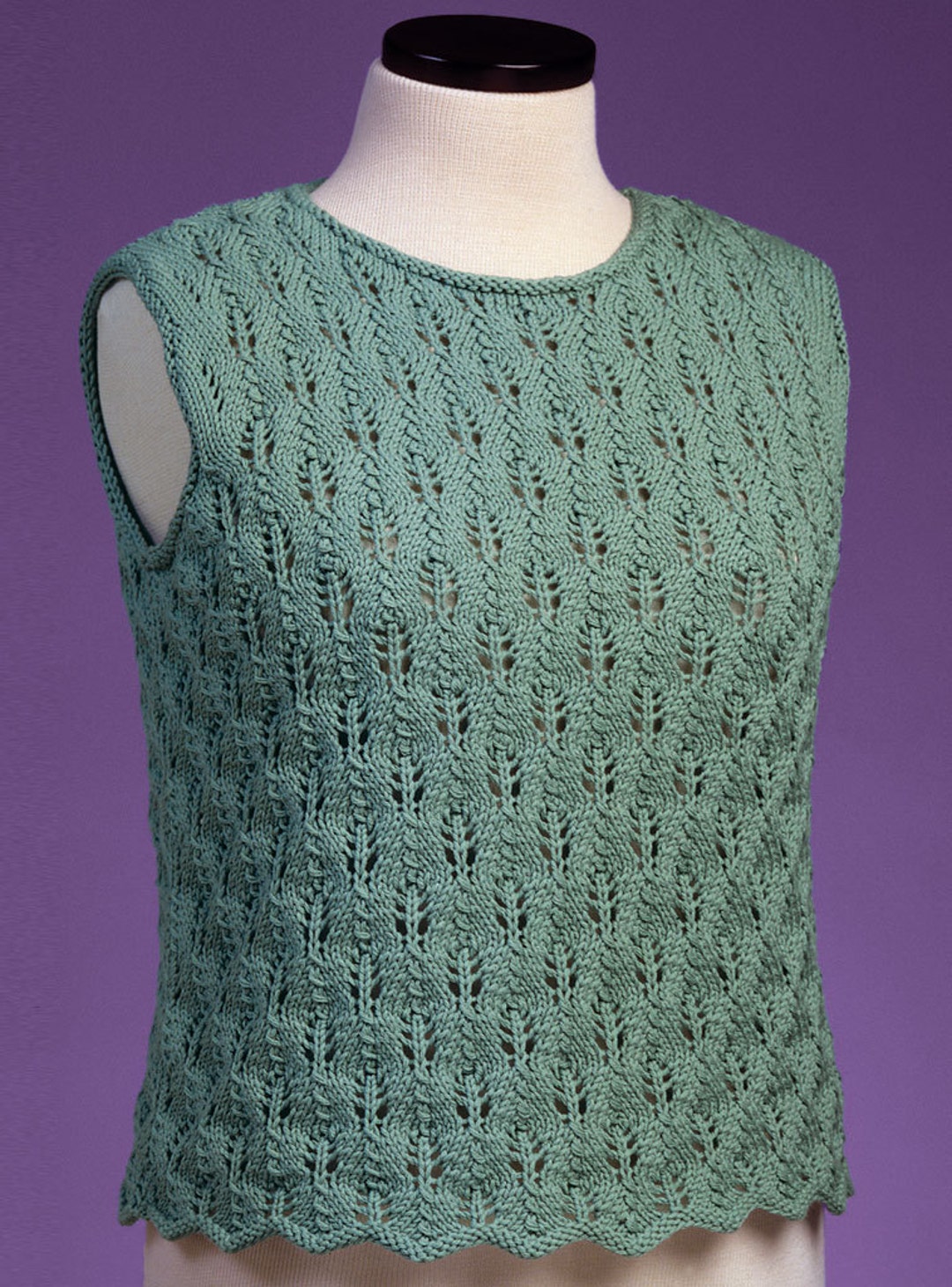 PDF Knitting Pattern Fir Cone Lace Shell #106 - Etsy