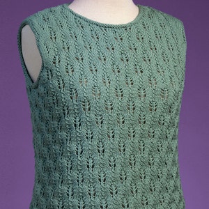 PDF Knitting Pattern Fir Cone Lace Shell #106 - Etsy