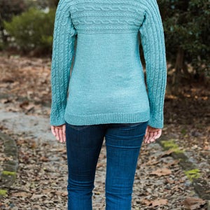 PDF Knitting Pattern Sideways Cabled Yoke Pullover #192 - Etsy