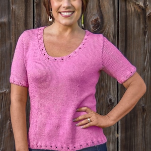 PDF Knitting Pattern Nantucket Top-down Pullover #110 - Etsy