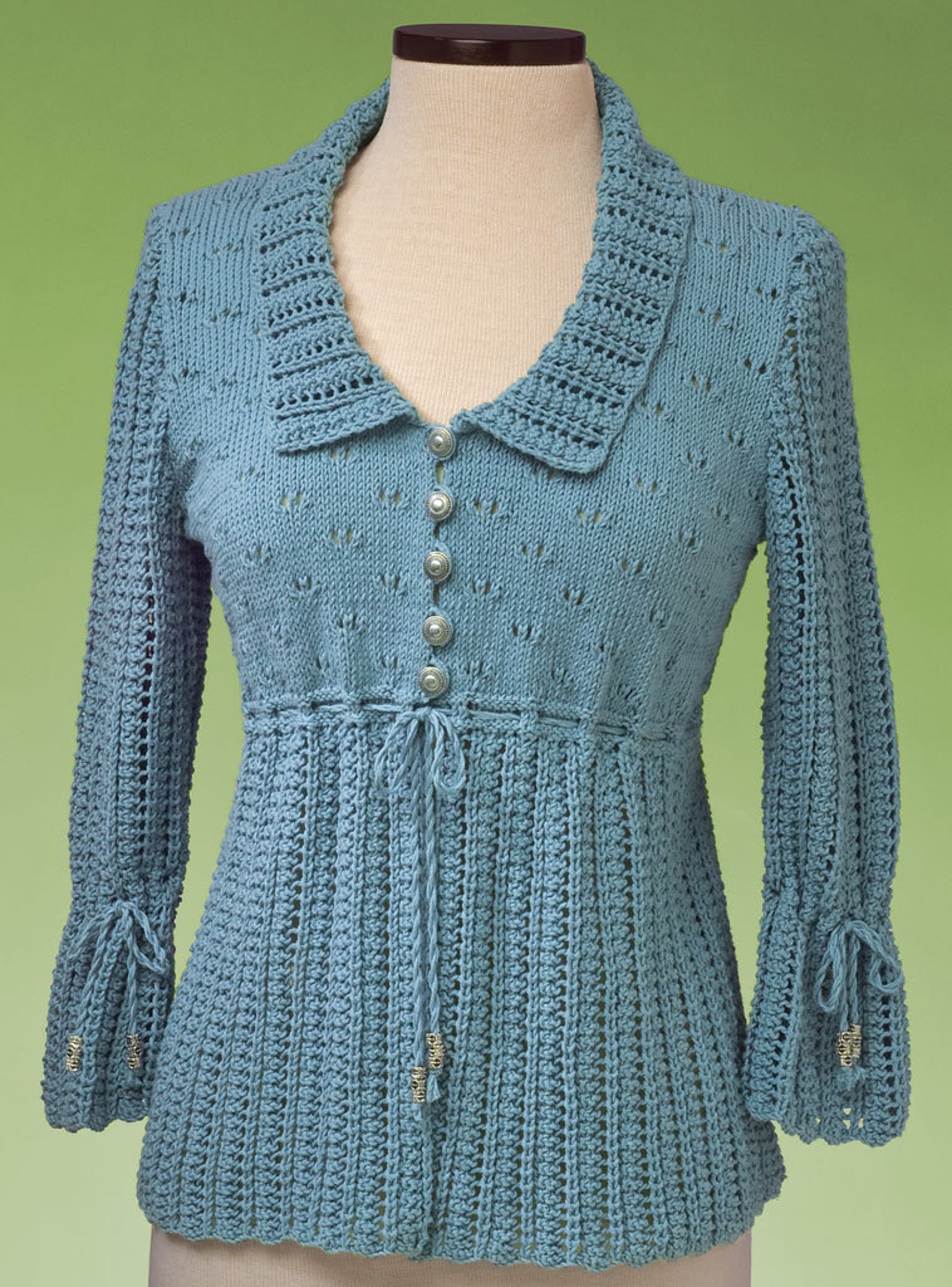 PDF Knitting Pattern Empire Waist Cardigan #165 - Etsy