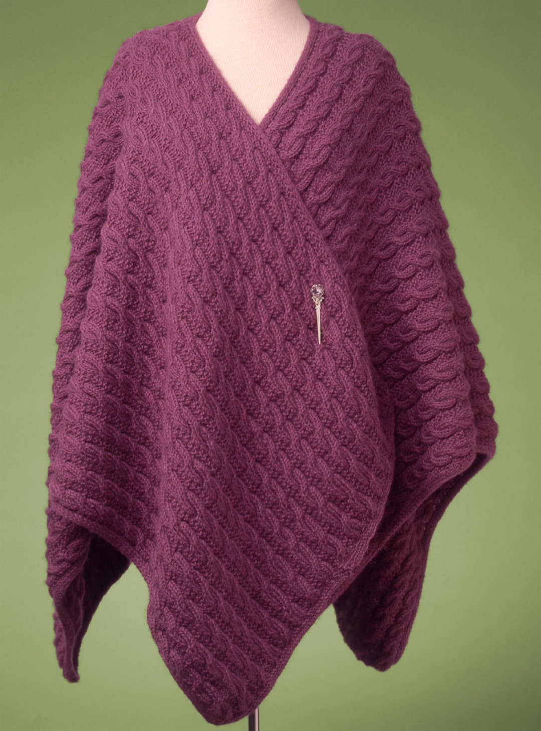 PDF Knitting Pattern Reversible Cable Wrap #142 - Etsy