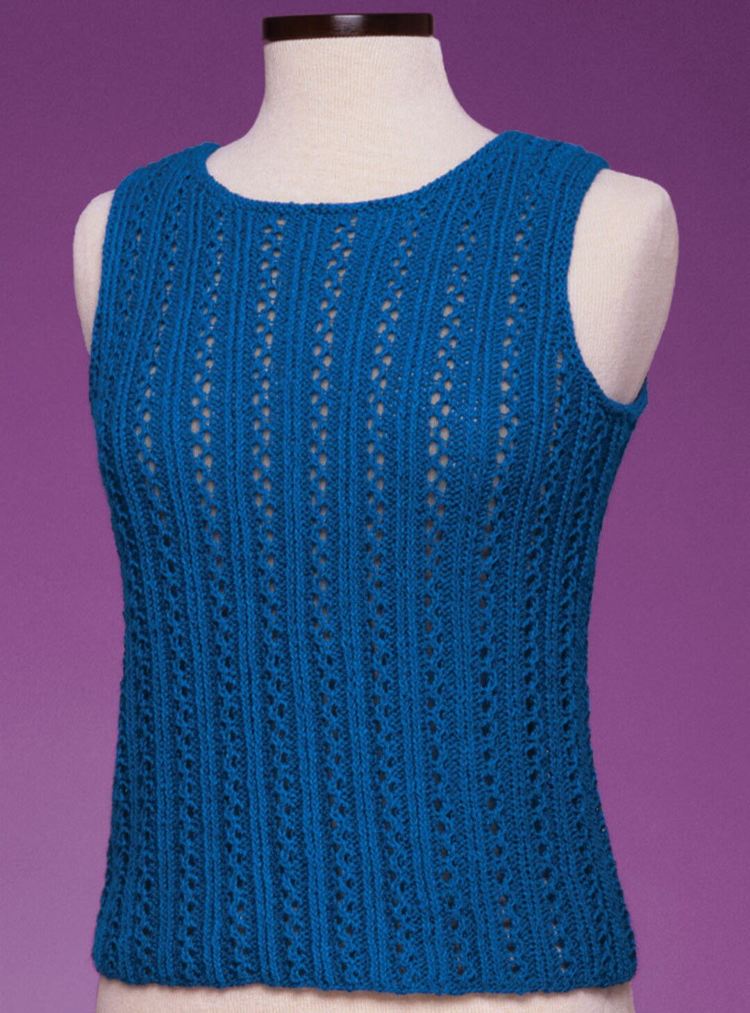 PDF Knitting Pattern Ribbed Openwork Tank #145 - Etsy