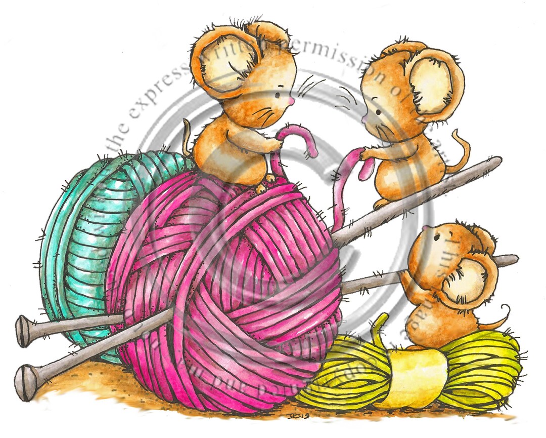 Three Wooly Mice, Digitalstamp, Download - Etsy