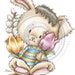 Bunnylove, Black and White, Digital Stamp, Digi, Cute Bunny Image ...