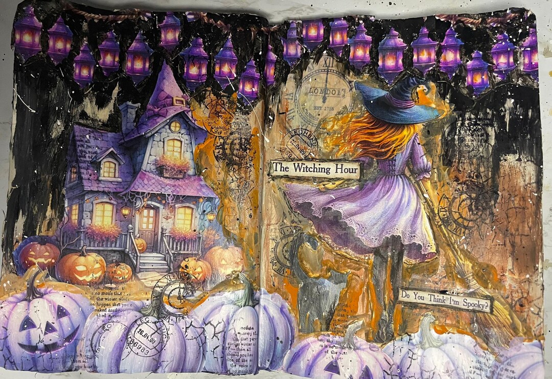 Do You Think Im Spooky Art Journal Pages: Printable Digital Pack (6 ...