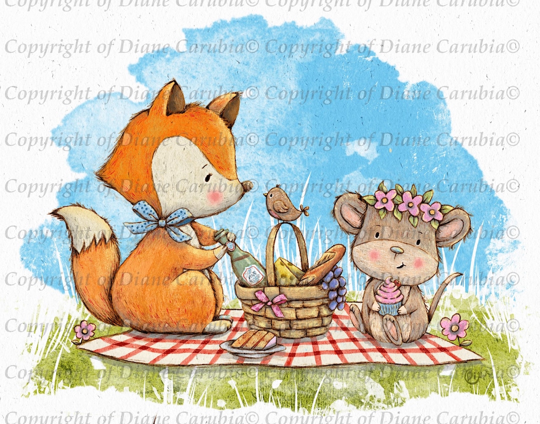 Time for a Picnic, Printable, Download, Sublimation, Nursery, Kids ...
