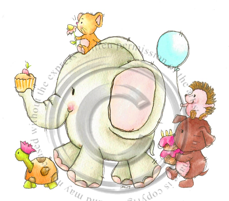 Turtle Parade Digital Stamp Download - Etsy