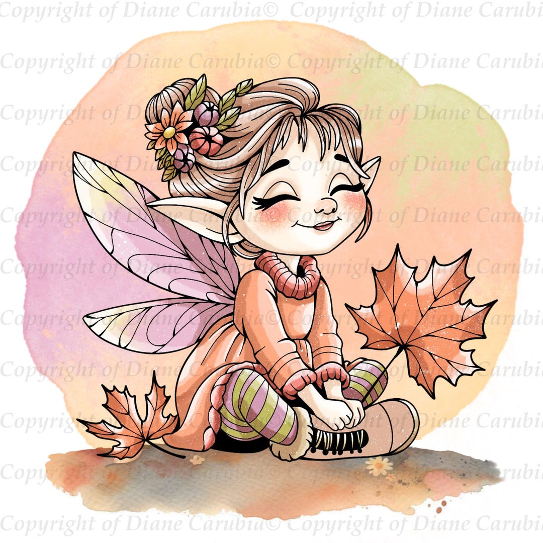 Paradise Pixie, Digital Stamp, Black and White, Cardmaking, Cute Pixie ...