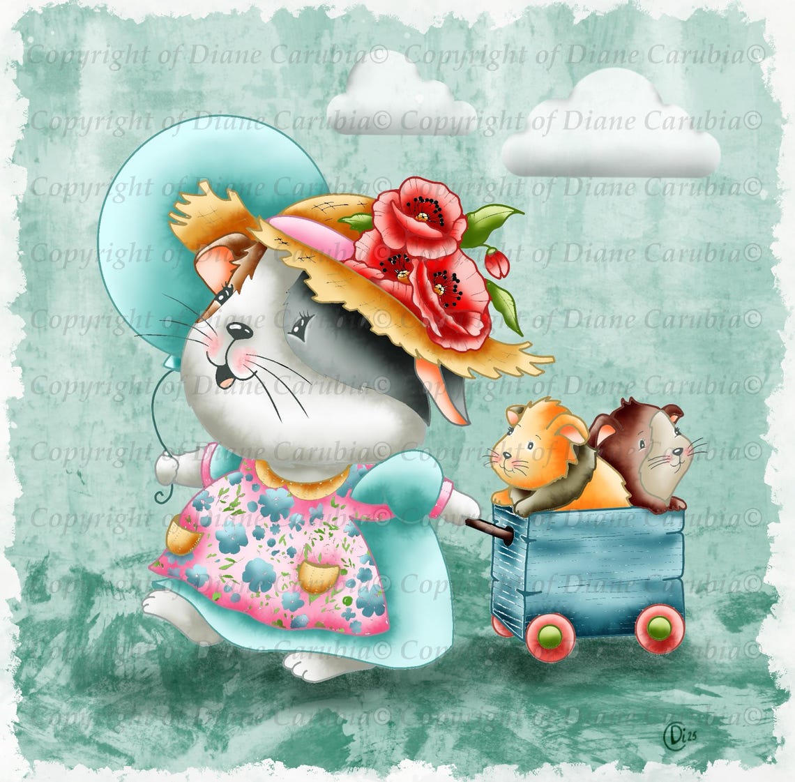 Ginea Pig Mom, Printable, Sublimation, Cute, Download, Cardmaking ...