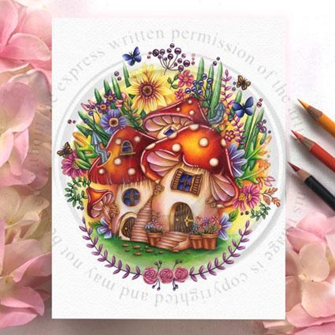 Kit and Clowder Whimsical Glen and Opaque Image, Digital Stamp ...