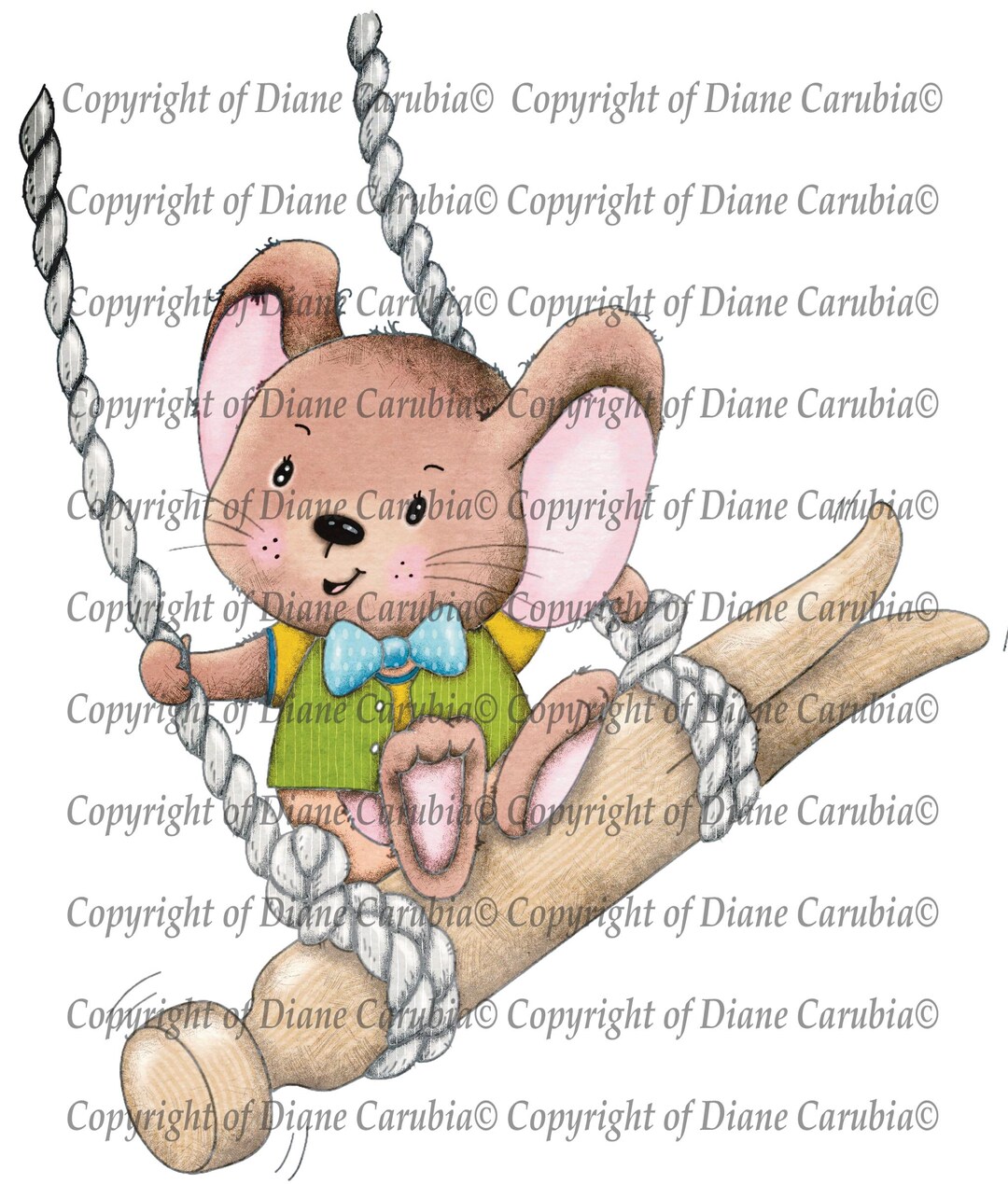 Swing High Mouse, Digital Stamp, Digi, Cute, Printable, Download, Digi ...