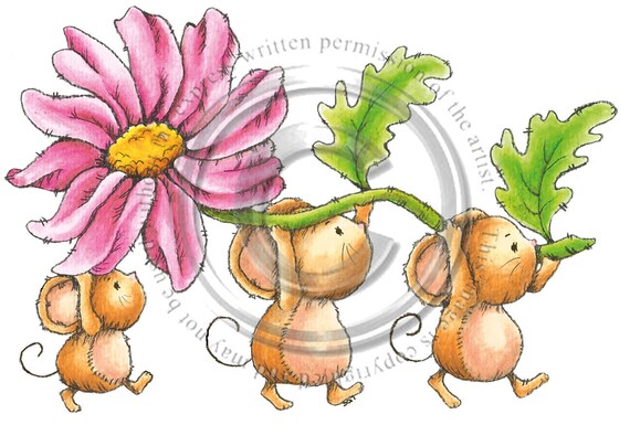 Hey Ho Hey Ho Mice Digital Stamp Download | Etsy