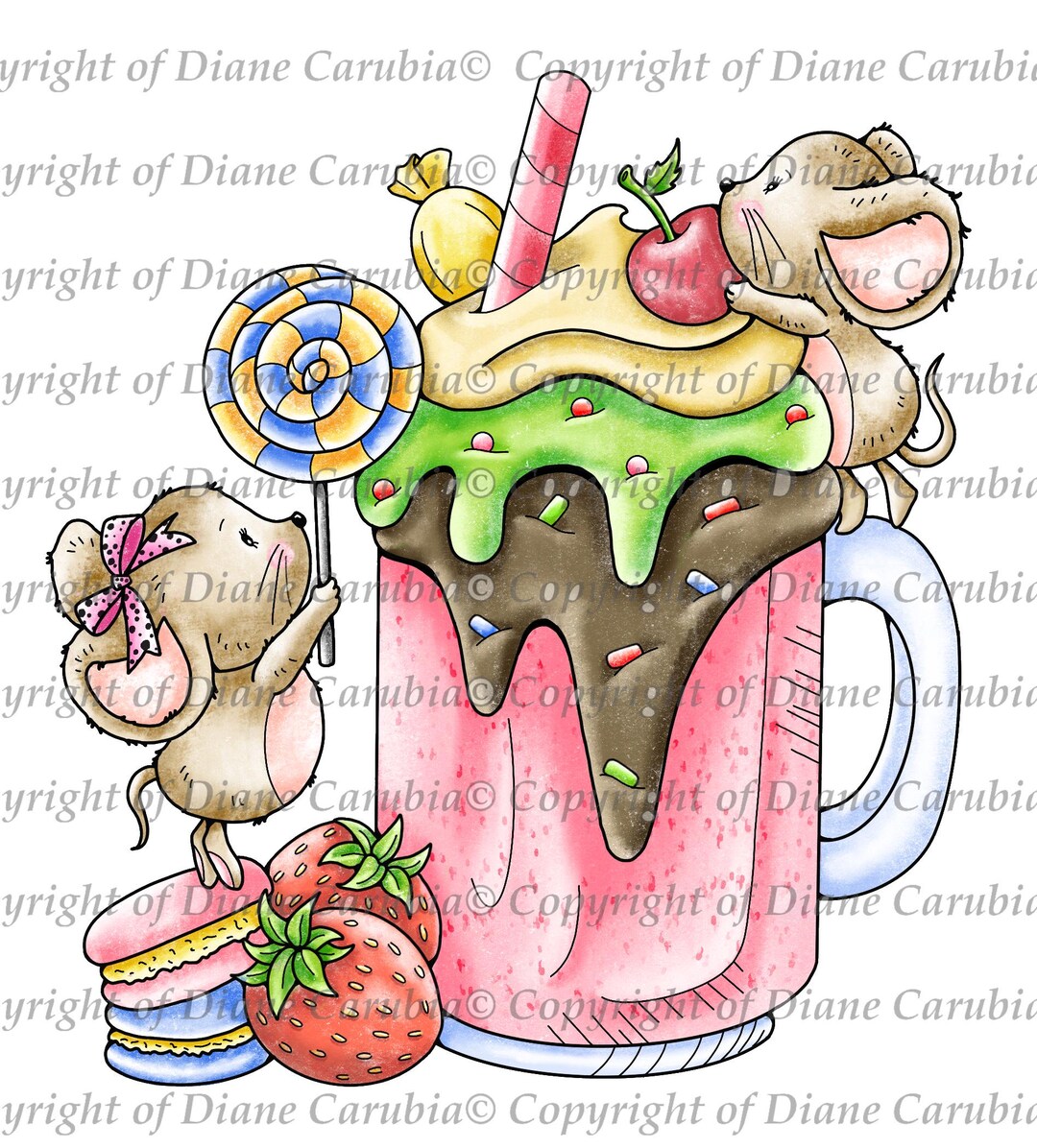 Squeak Shake Mice, Black and White, Digital Stamp, Printable, Download ...