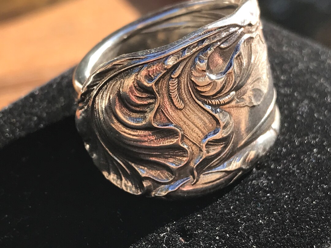 Retro Sterling Silver Spoon Ring 9 - Etsy